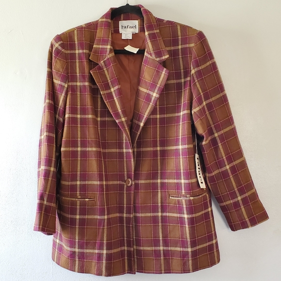 RAFAEL | Jackets & Coats | Rafael Womens Plaid Blazer | Poshmark